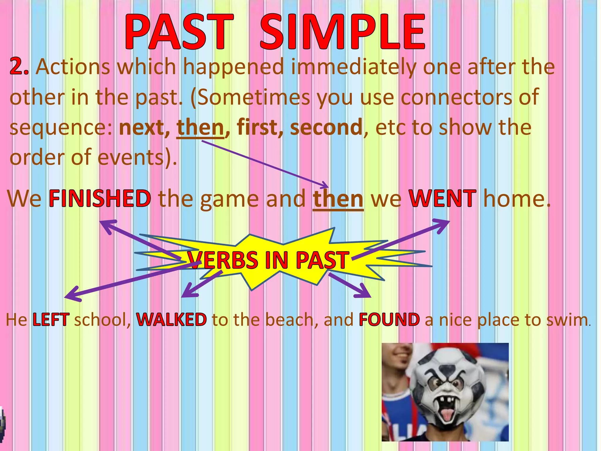 Past simple grammar explanation | PPT