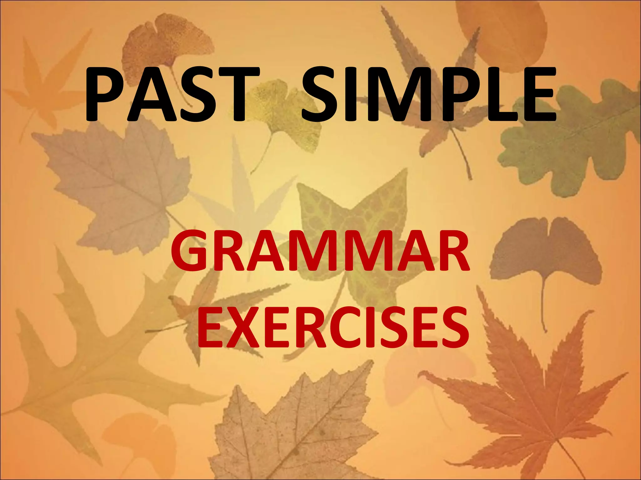 Past simple | PPT