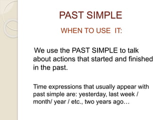 Past simple | PPTX