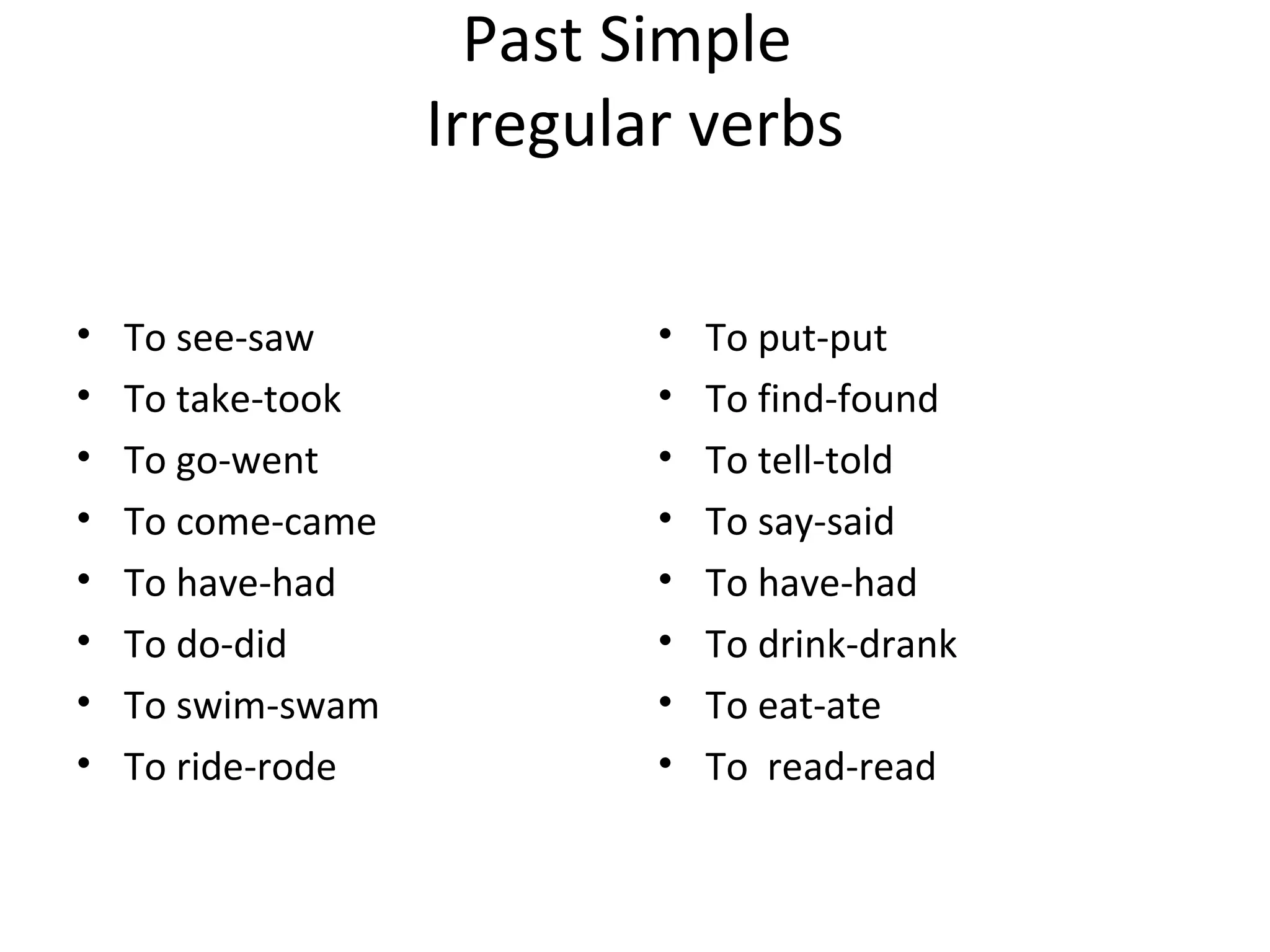 Past simple | PPT