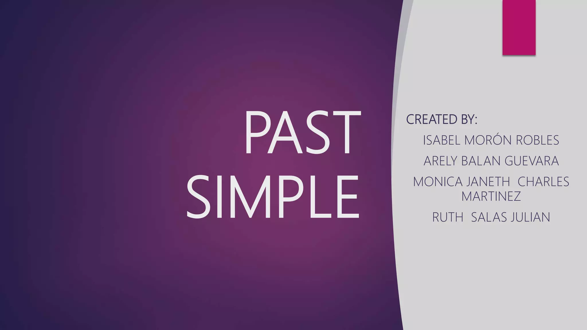 Past Simple Tense | PPT