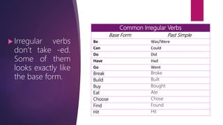 Past Simple Tense | PPT