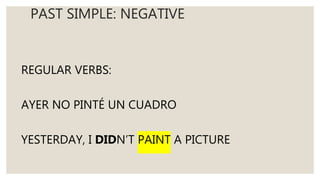 Past simple, regular and irregular verbs | PPTX