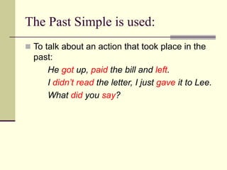 Past tense in English.PAst tense.Talking | PPT