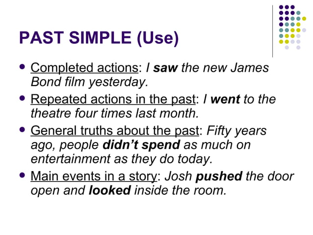 Past Simple, Continuous, Perfect | PPT