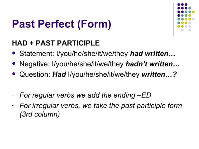 Past Simple, Continuous, Perfect | PPT