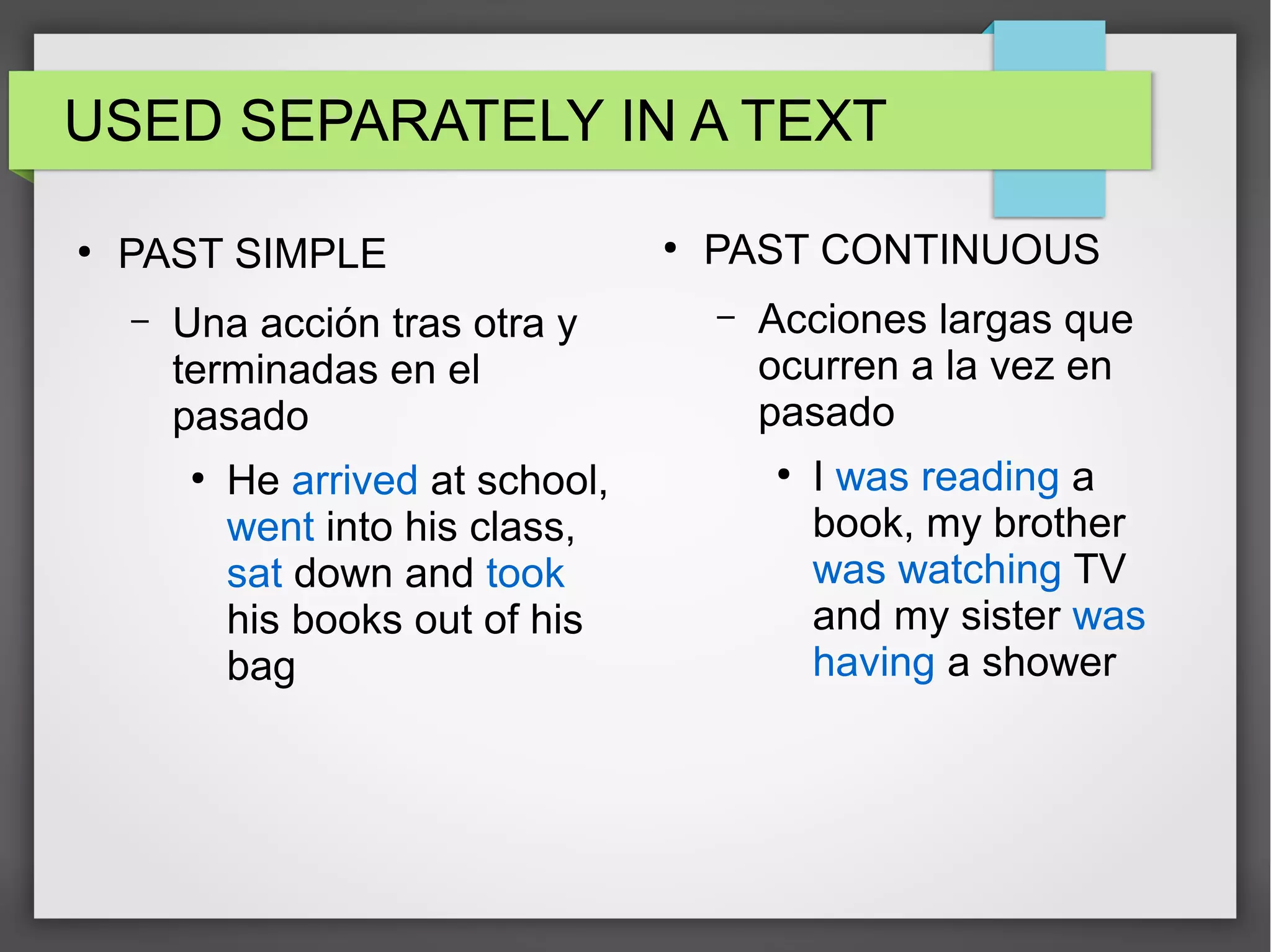 Past simple and past continuous | PPT