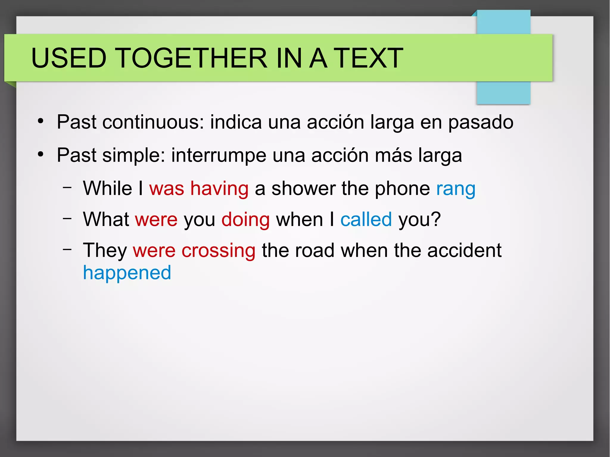 Past simple and past continuous | PPT