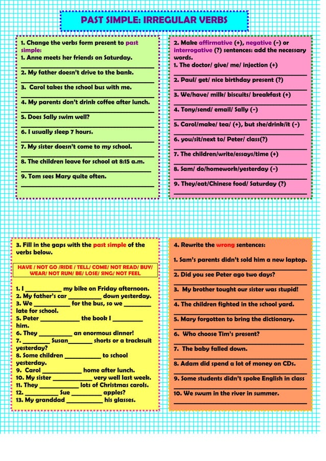 Past simple irregular verbs | PDF