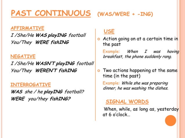 Past simple - past continuous | PPTX