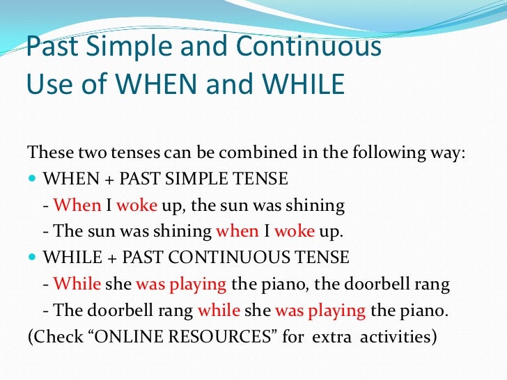 Past simple past continuous (3º eso)