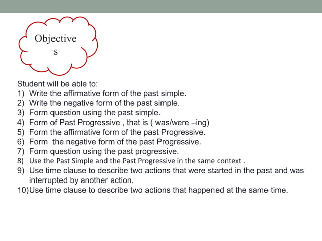 Past simple past prograssive-time clause | PPTX