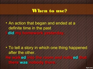 Past simple theory | PPT