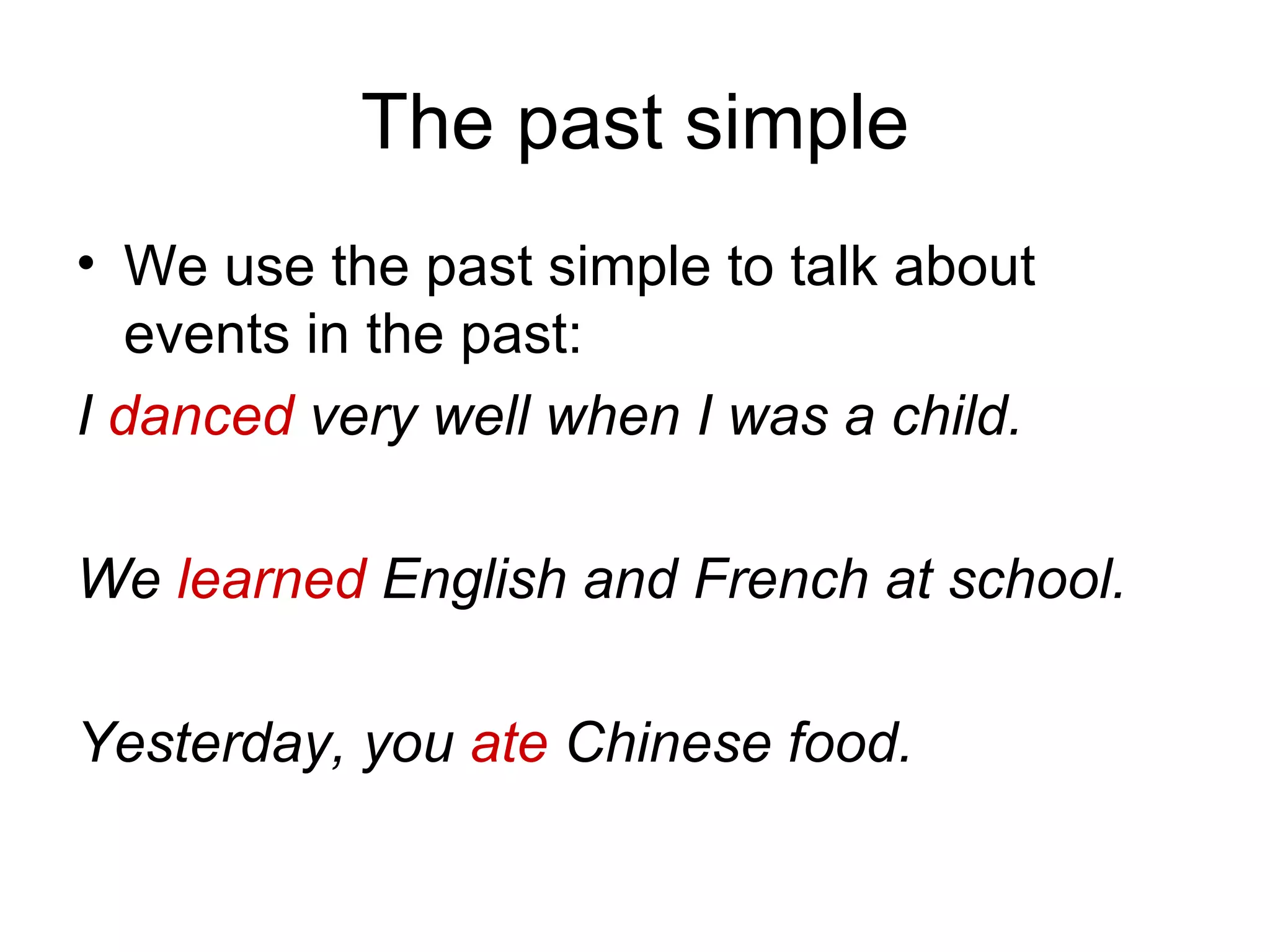 Past simple 3reso | PPT