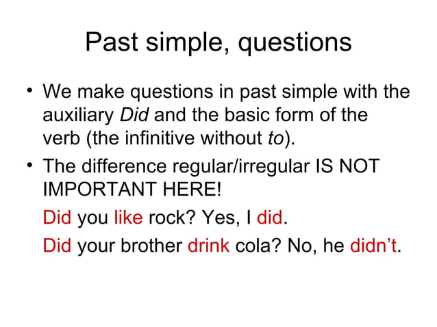 Past simple 3reso | PPT