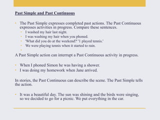 Past simple and continuous | PPTX