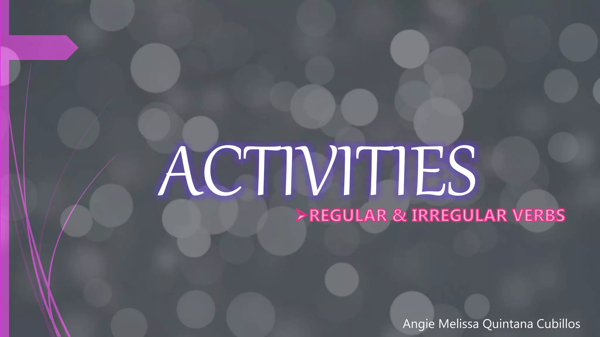 Past simple and participle with activities | PPTX