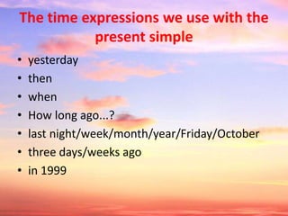 Past simple and present perfect | PPTX