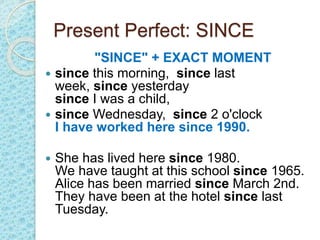 Past simple and present perfect | PPT