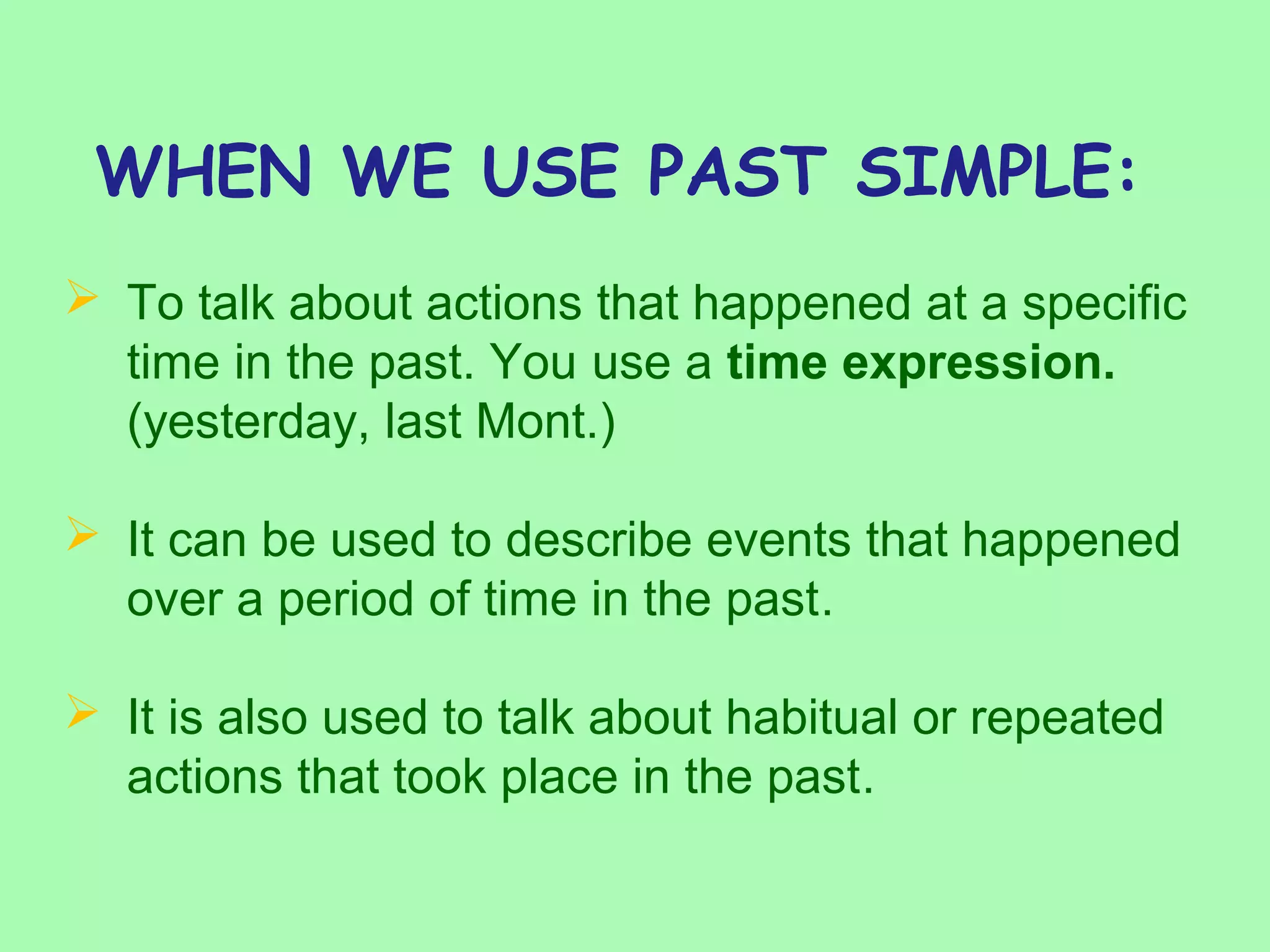 Past simple | PPT