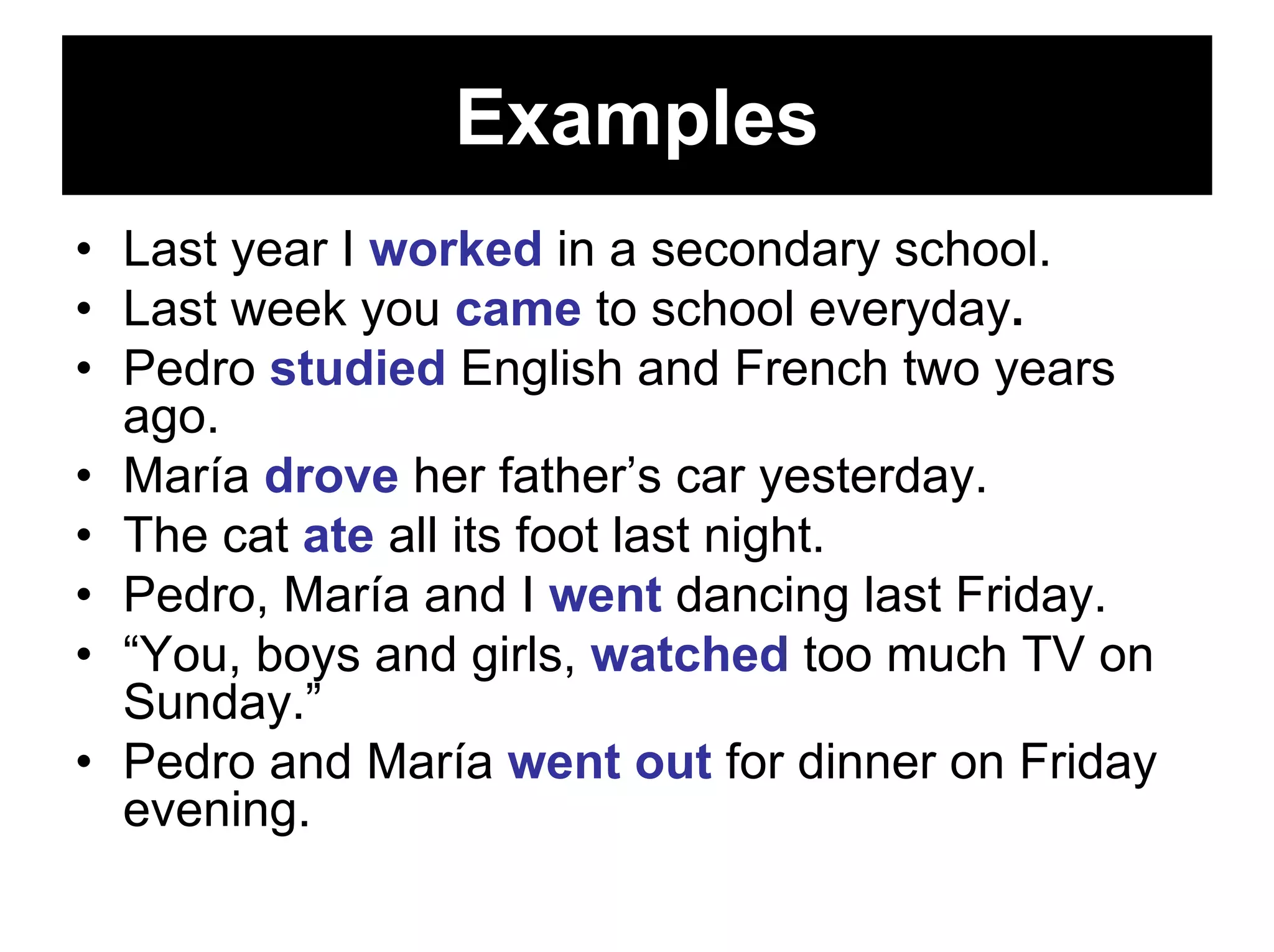 Past Simple Forms | PDF