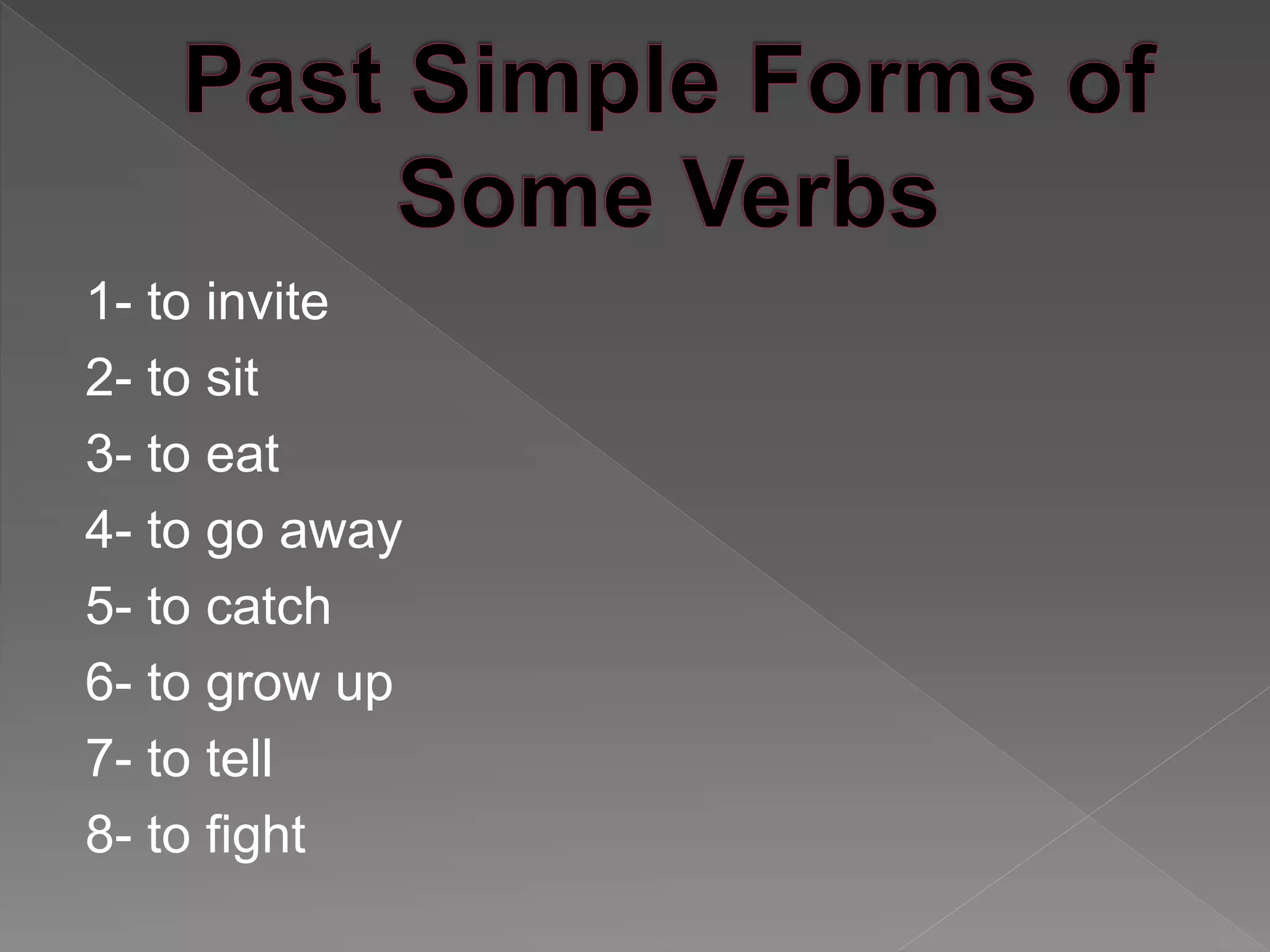 Past simple forms | PPTX