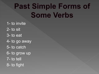Past simple forms | PPTX