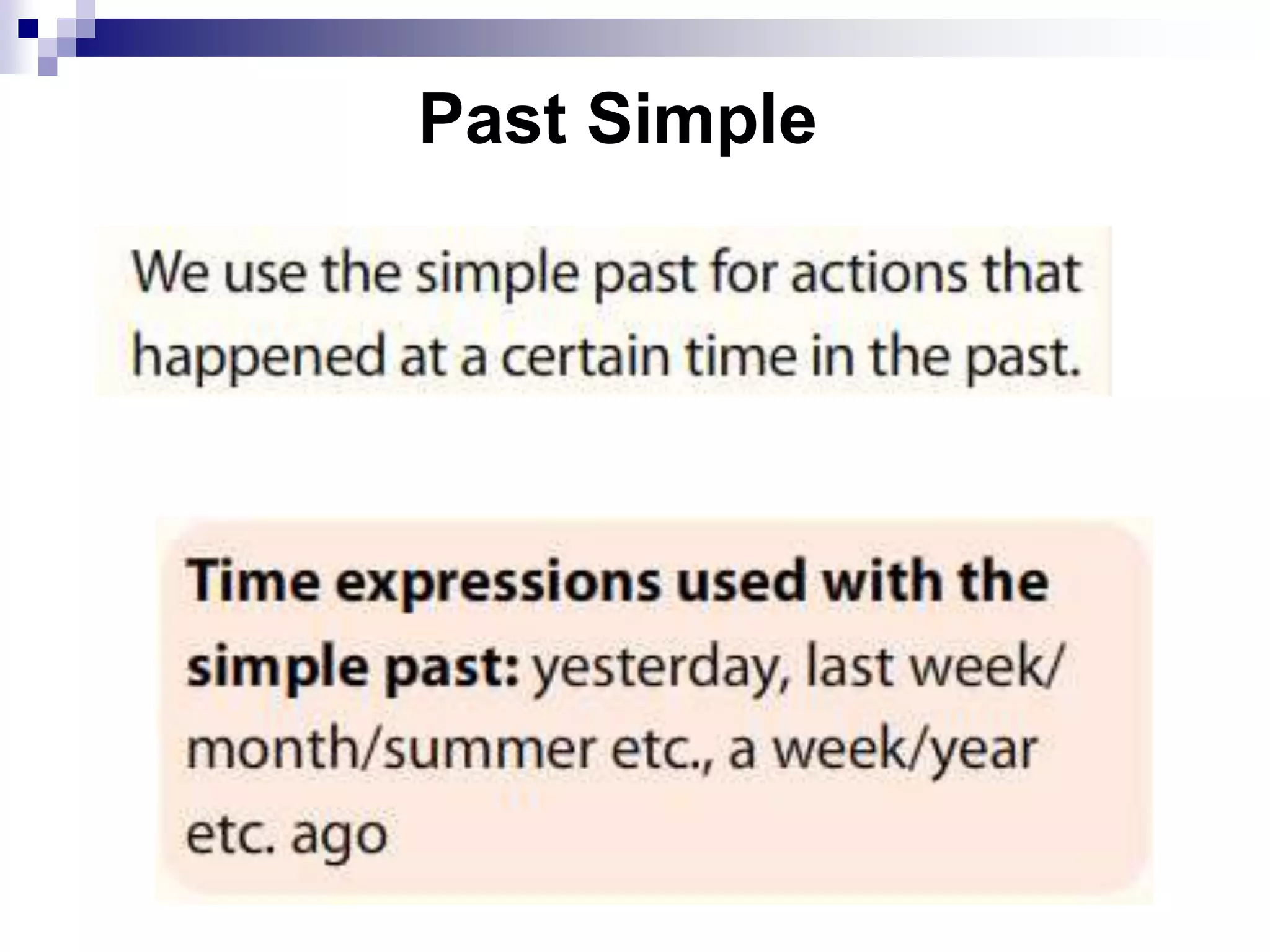 Past simple irregular and regular verbs | PPT