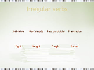 Past simple irregular verbs | PPT