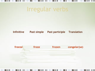 Past simple irregular verbs | PPT