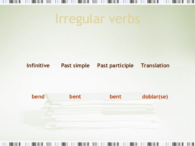 Past simple irregular verbs
