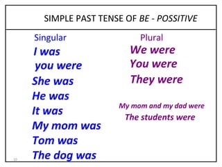 Past simple of be and verbs | PPT