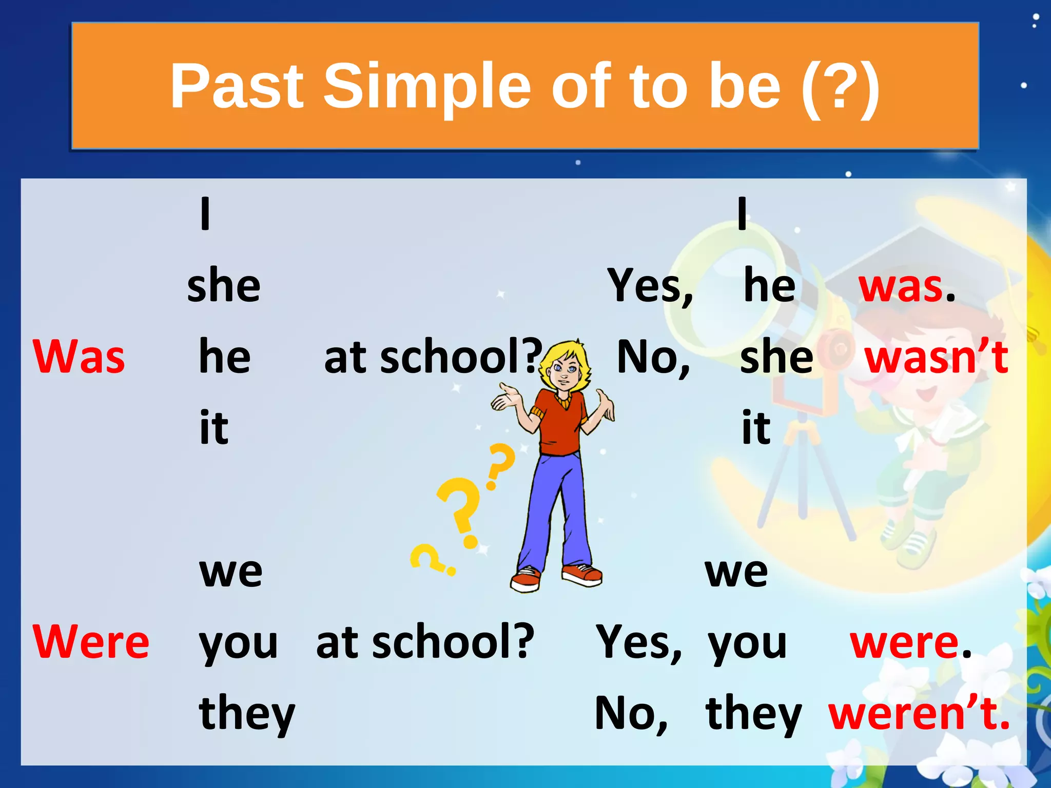 Past simple of_to_be | PPT