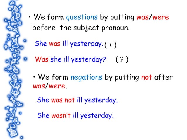 Past simple of tobe 2 | PPT