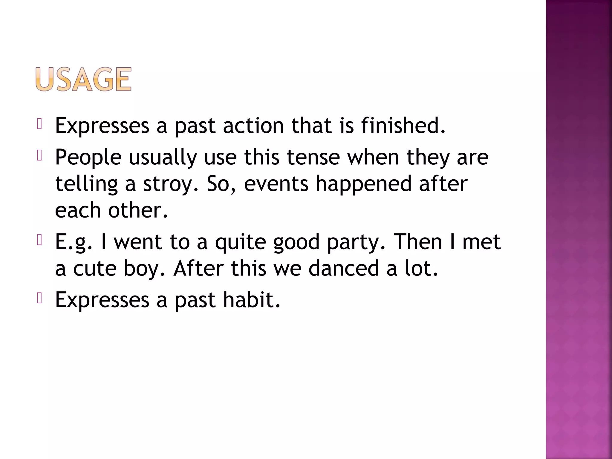 Past simple presentation | PPT