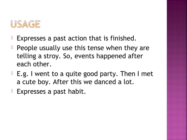 Past simple presentation | PPT