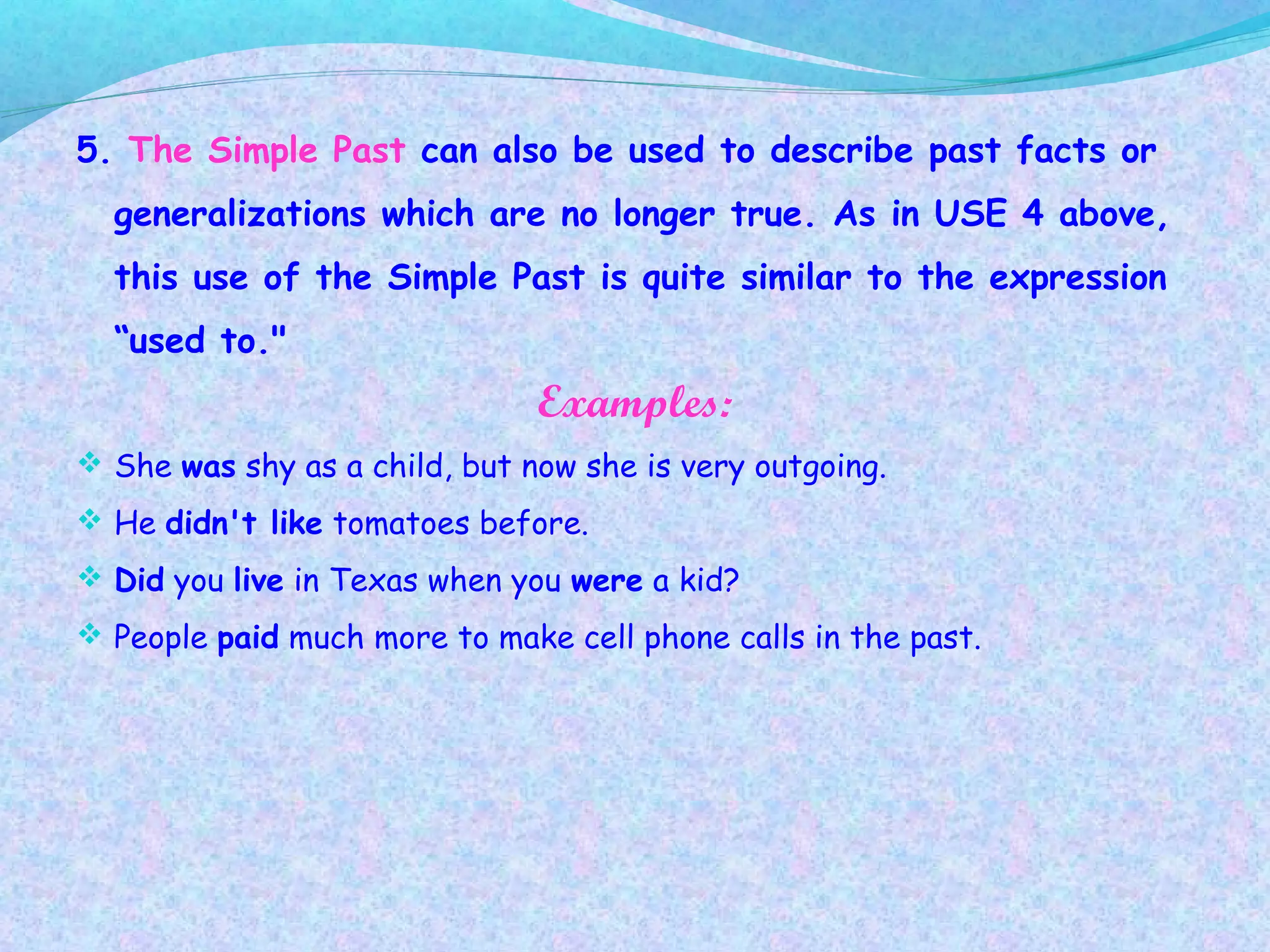 Past simple presentation | PPT