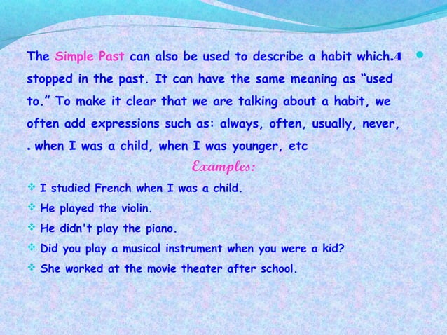 Past simple presentation | PPT