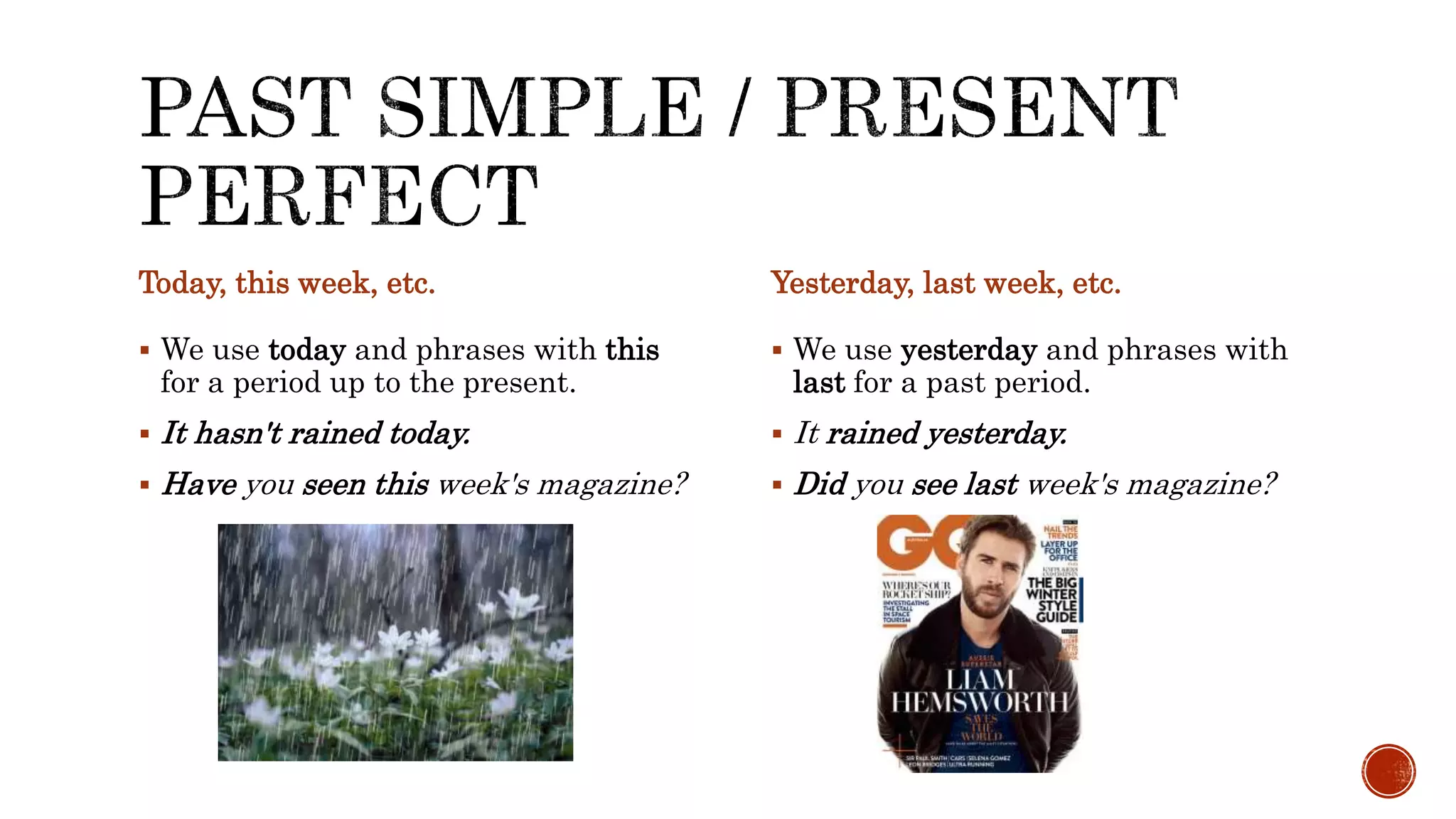 Past simple and Present Perfect Tense | PPTX