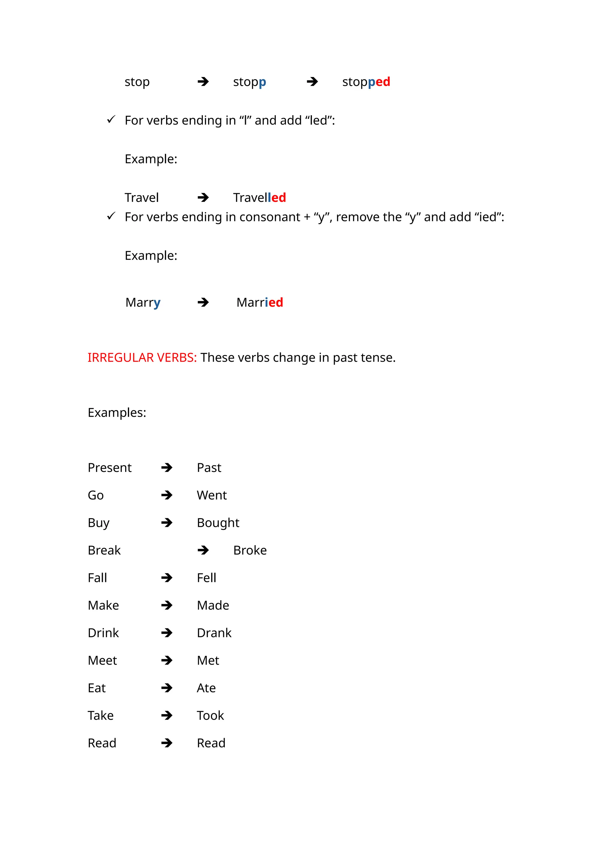 past simple REGULAR IRREGULAR VERBS.docx