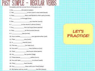 Past simple regular verbs | PPT