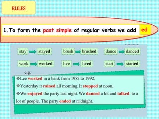 Past simple regular verbs | PPTX