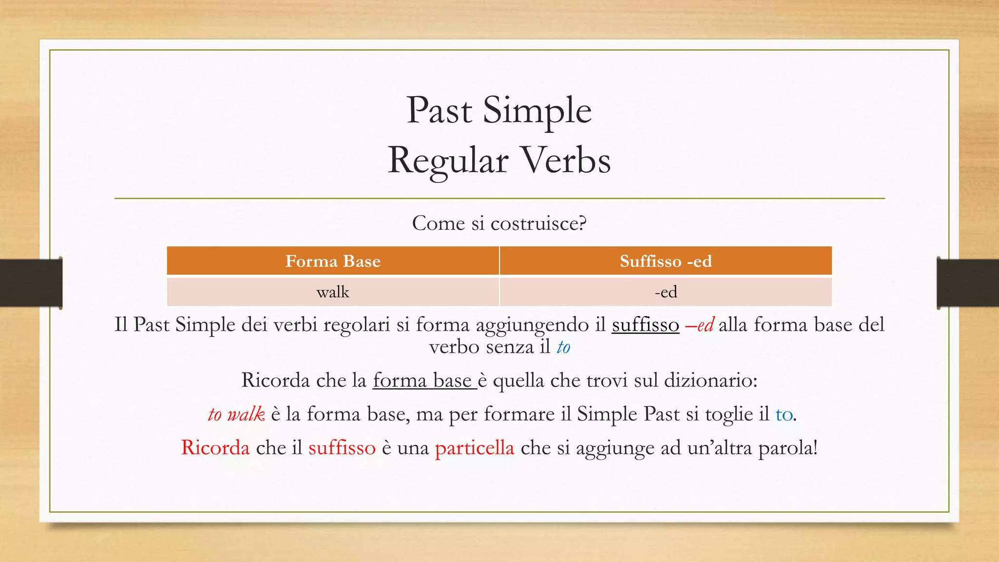 Past simple (regular verbs) | PPTX