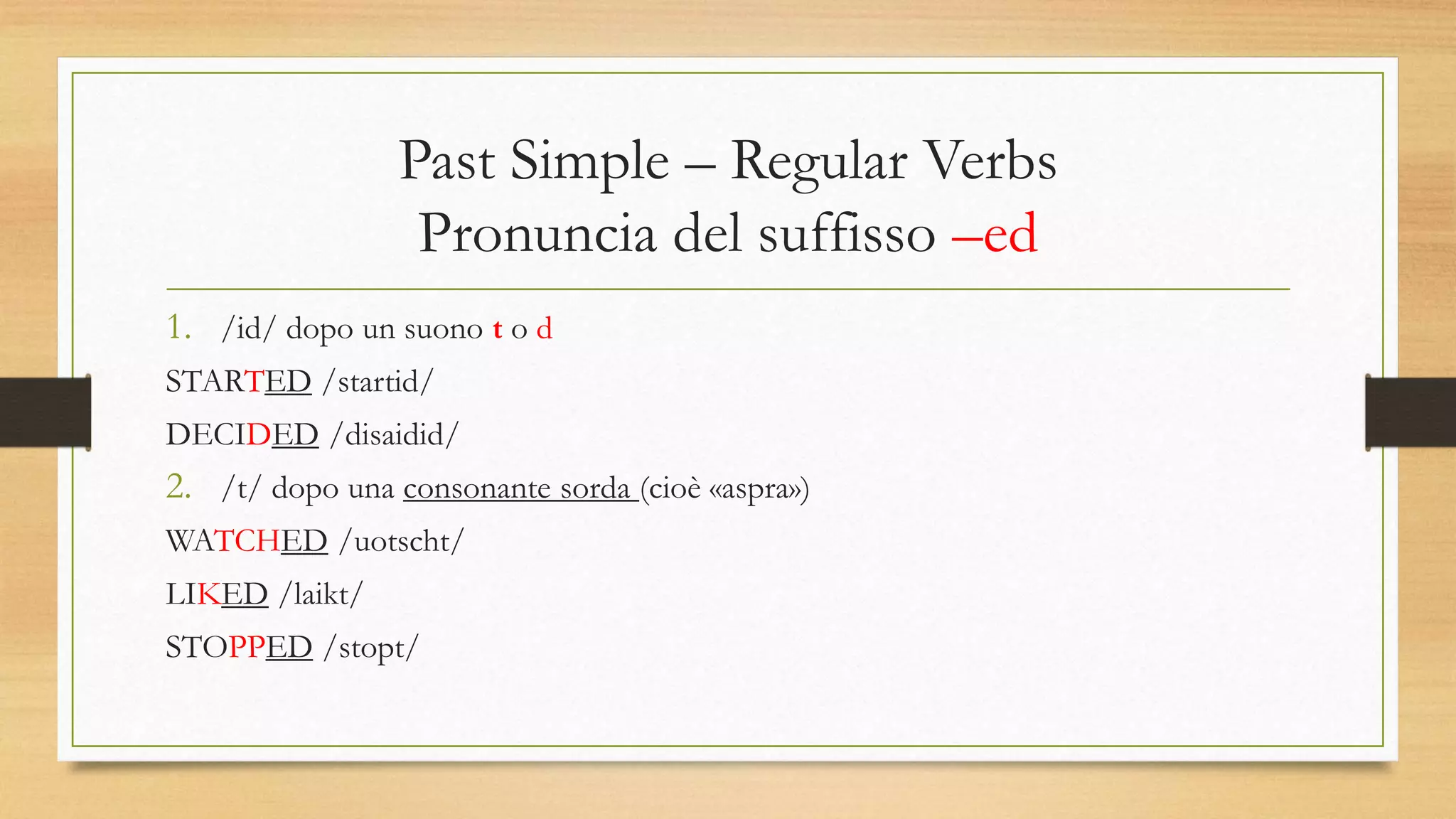 Past simple (regular verbs) | PPTX