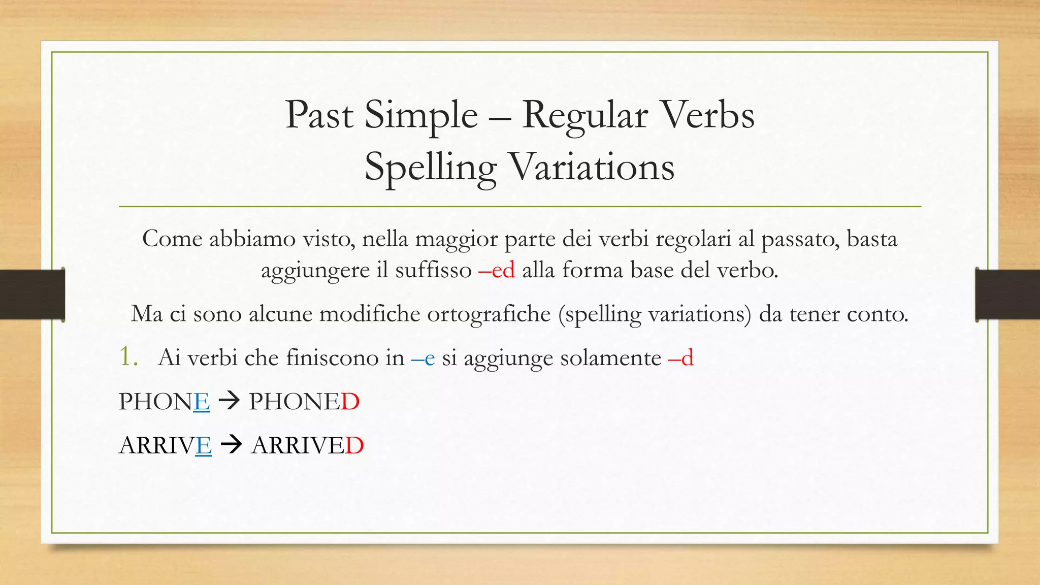 Past simple (regular verbs) | PPTX