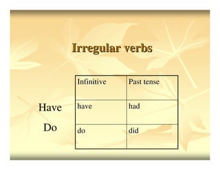 Past simple tense | PPT