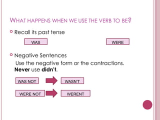 past simple tense grammar and vocabulary from past | PPT