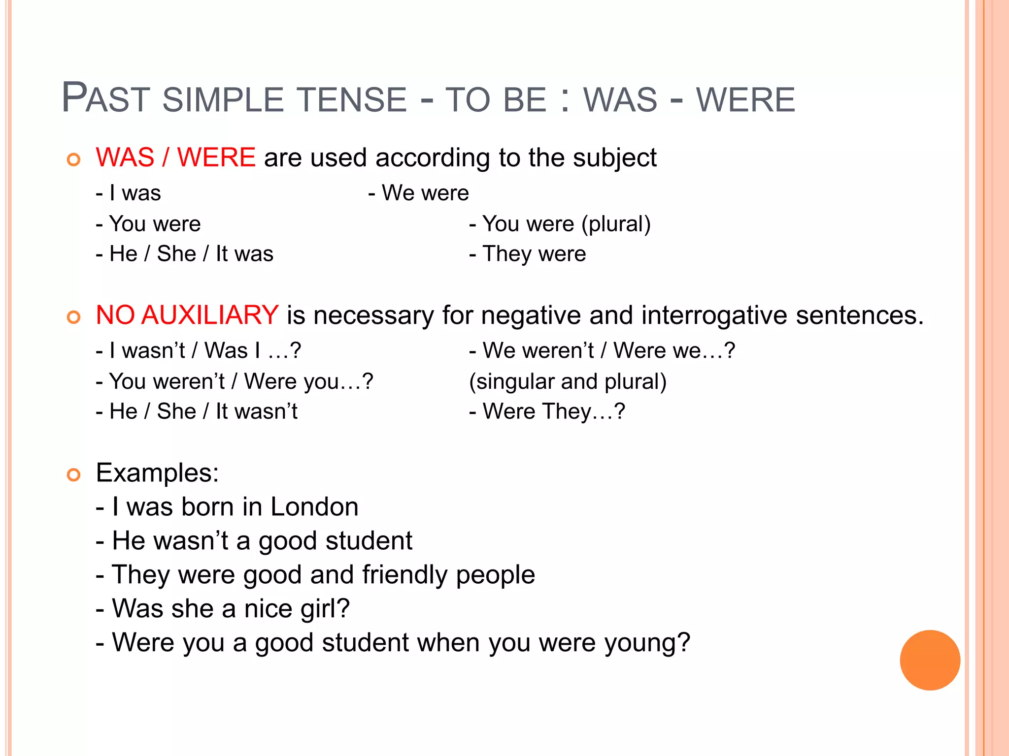 Past simple tense (2º eso) | PPTX