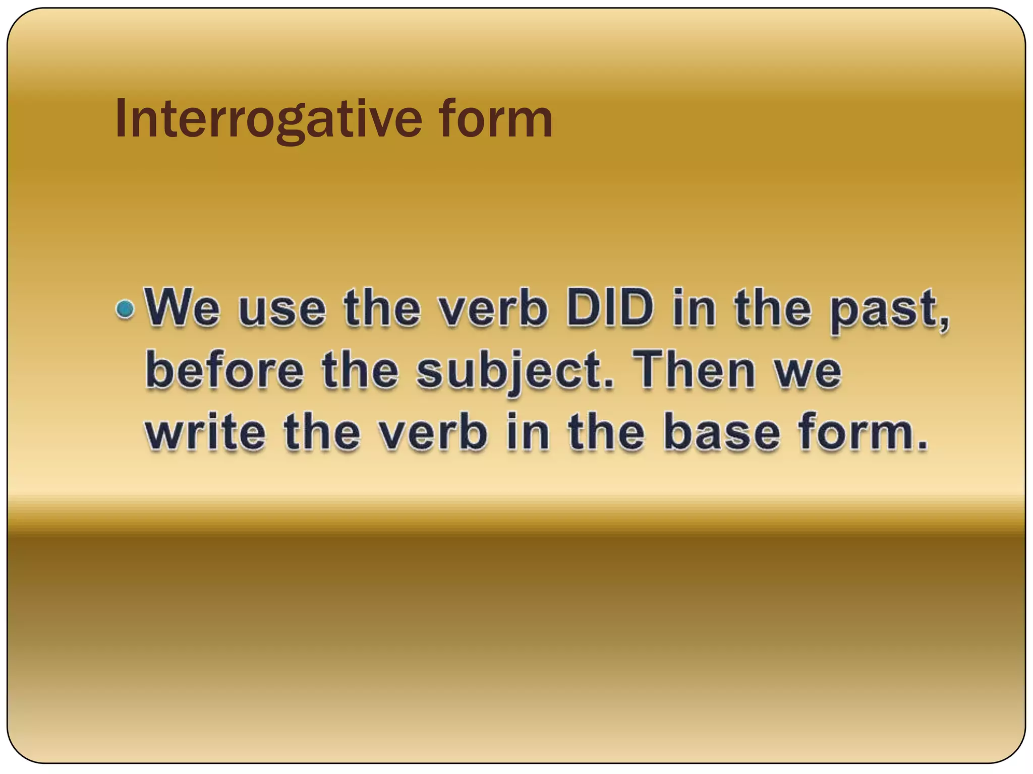 Past simple tense | PPT