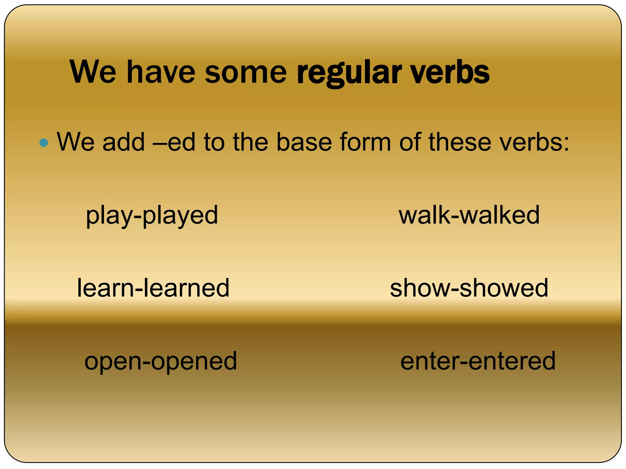Past simple tense | PPT